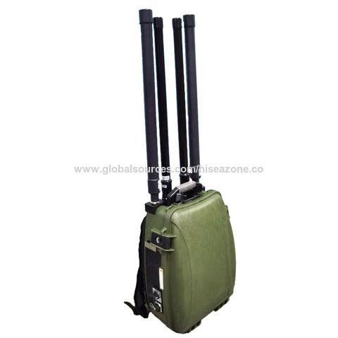 China Manpack DDS Jammer, anti drone, built-in battery, GPS, 2.4G, 5.8G ...