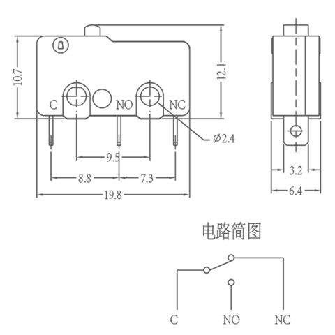 China 5A 250VAC Mini Micro Switch T85 5e4 with Solder Terminal, Micro/miniature switches on ...