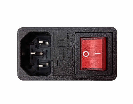 AC Power entry module EN60320C14 fuse holder switch (DPST), AC Power ...