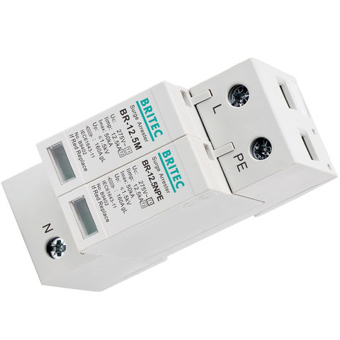 China 12.5kA TVSS Type 1+2 surge protector 1P+NPE electric surge ...