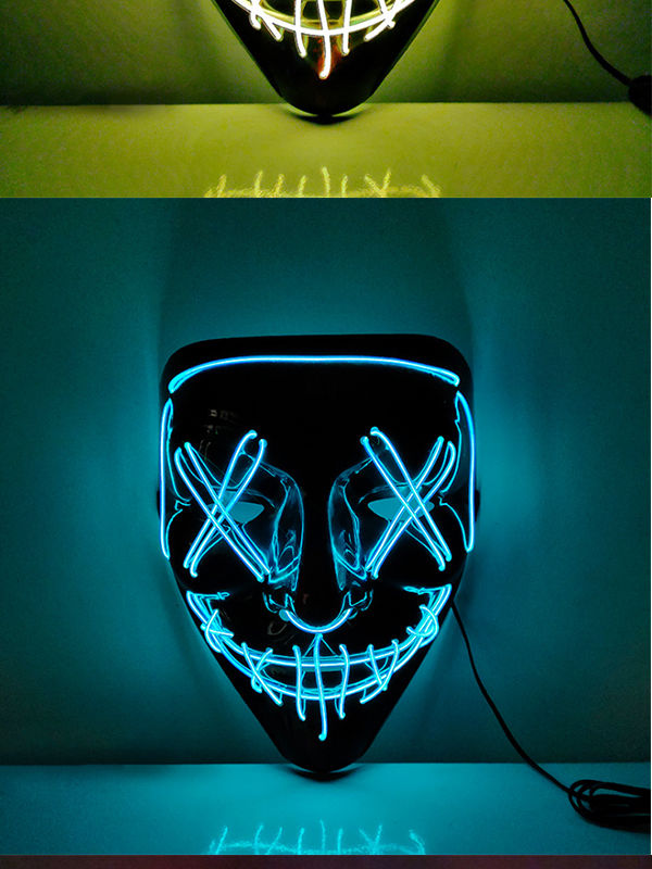 China Halloween Christmas glowing mask Glowing grimace mask Night party ...
