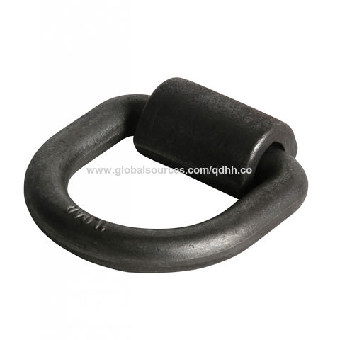 China Bent D-ring with wraps, forged carbon steel, self-colored on ...