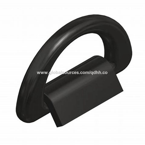 China Bent D-ring with wraps, forged carbon steel, self-colored on ...