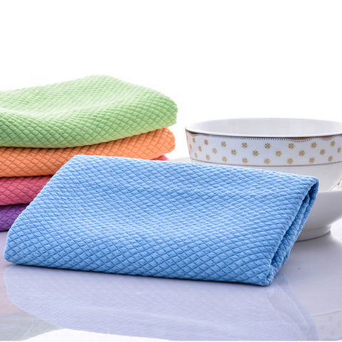 China Microfiber french terry towel fish scales towel on Global Sources ...