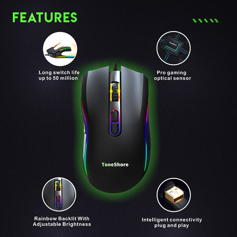 China 7D Gaming Mouse Optical Wired Mouse Computer Mouse For ...
