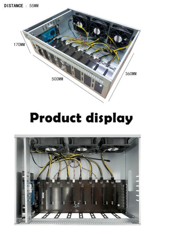 China Mining Rig Barebone System Case Rig Machine 8 GPU ETH Motherboard ...