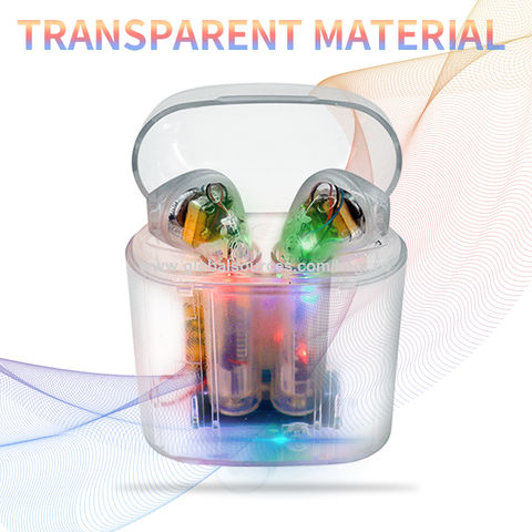 China Transparent RGB LED light TWS earbud 5.0 Mini TWS Stereo Earbuds ...