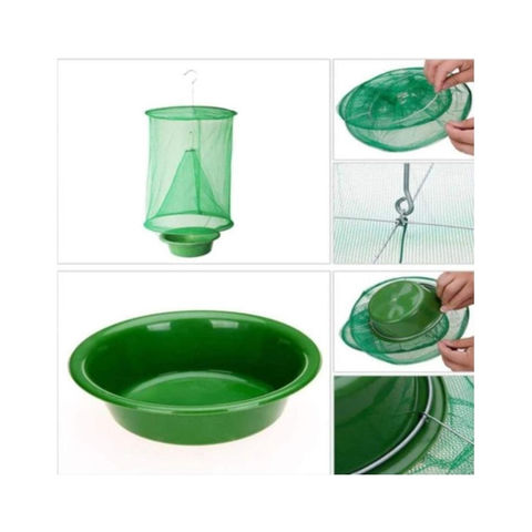 China Green Reusable Hanging Flycatcher Folding Fly Net Trap Fly ...