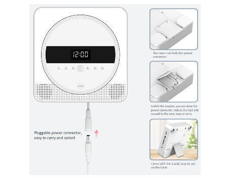 Wall Mountable CD VCD DVD Player built-in dual stereo speakers ...