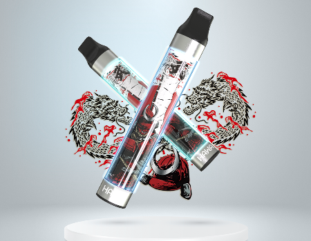 HAWA 2000 Puffs LED Light Blinking Dark Glow Light Vape 500mAh ...