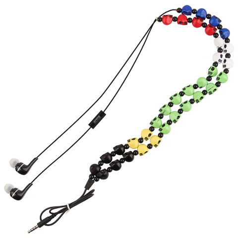 China URIZONS 3.5mm In Ear Pearl beads Necklace kids girls Earphones ...