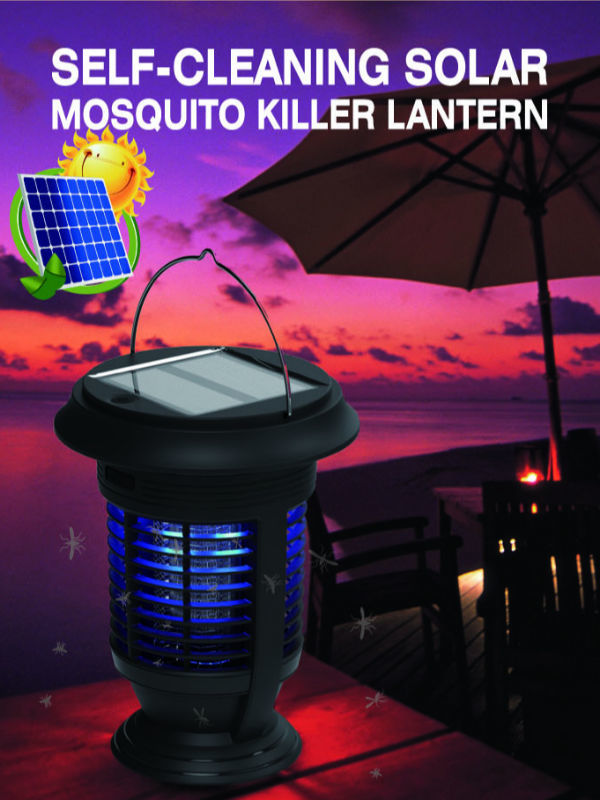 China Solar Powered LED Lamp Insect Trap Bug Zapper B-6501 Mosquito ...