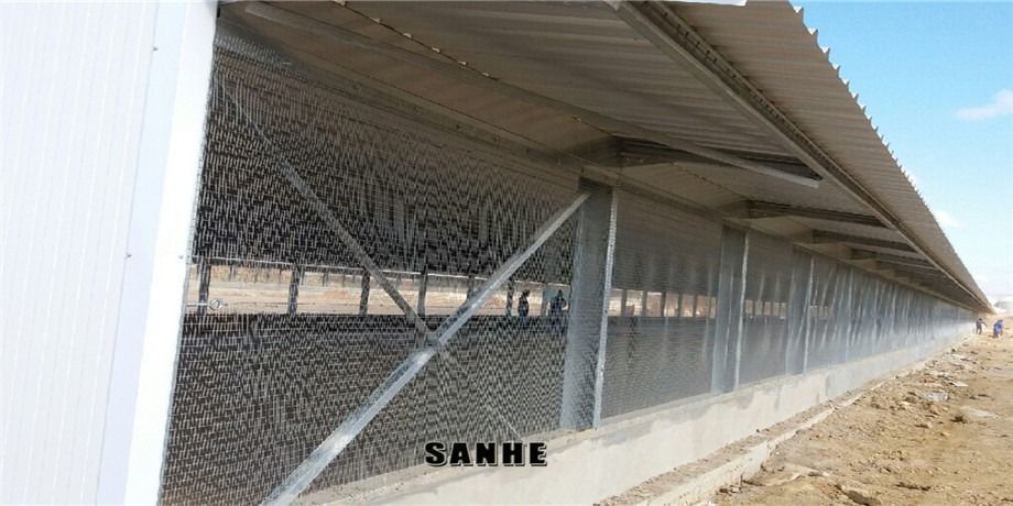 China Profiled steel sheeting steel portal frame poultry building on ...