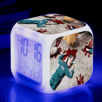 China Squid Game Alarm Clock Peripheral Wooden Man Alarm Clock Little ...