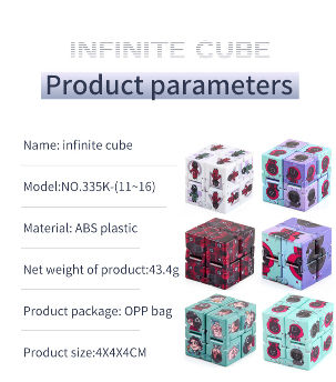 Squid Game Infinity Cube Hand-Held Magic Flip Cube Fidget Finger Toys ...