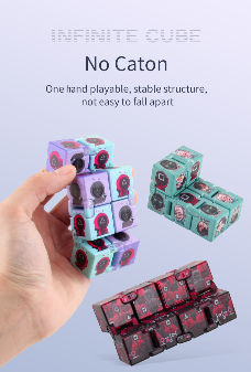 Squid Game Infinity Cube Hand-Held Magic Flip Cube Fidget Finger Toys ...