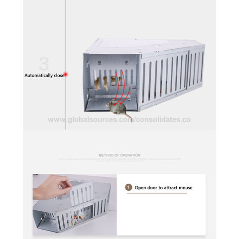 China Humane Multi-Catch Galvanized Steel Rat Bait Box Auto Rodent ...