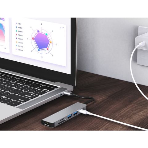 China Factory OEM USB C HUB docking station 6-in-1 for Huawei macbook 6 ...