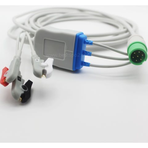 China Compatible for Contec 7Pin ECG Cable Contec 3Lead AHA Grabber on ...
