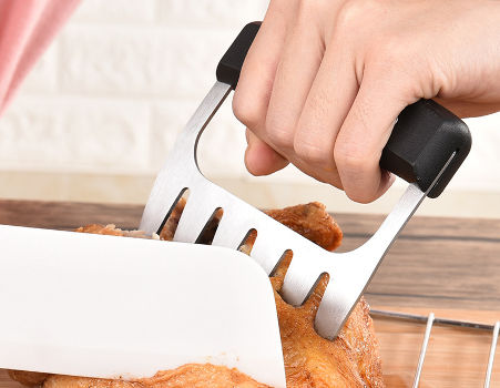 China Black plastic PP handle stainless steel bear claw meat tearing ...