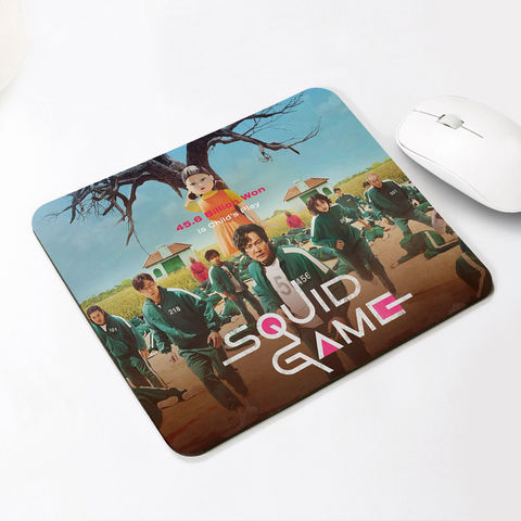 China Gaming Mouse Pad Squid Game Printed Small Mini Computer Desk Pad ...