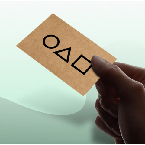 China 2021 Latest Korea TV 5 PCS Playing Business Cards Paper Triangle ...