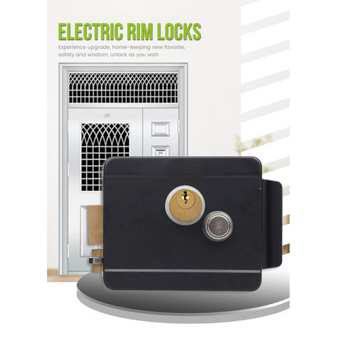 China China Electric Key Lock Gate Lock Electric Rim Lock 12VDC With ...