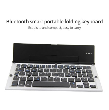 Folding bluetooth office keyboard ultra-thin silent typing wireless ...