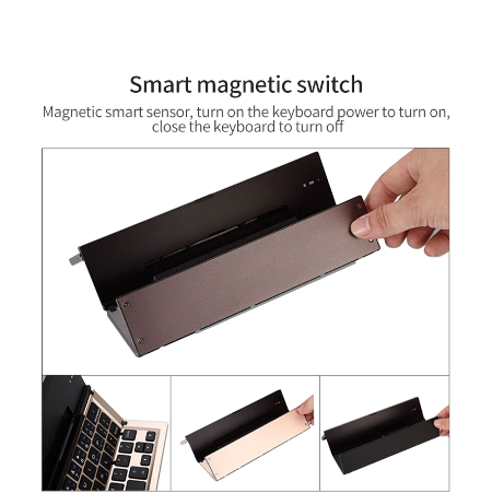 Folding bluetooth office keyboard ultra-thin silent typing wireless ...