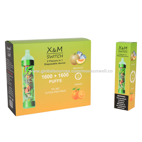 China Dual flavors Device Kit 3200 Puffs Rechargeable Disposable Vaping ...