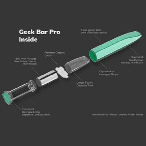 China 50mg TFN Salt Nicotine disposable pod geek bar pro electronic ...