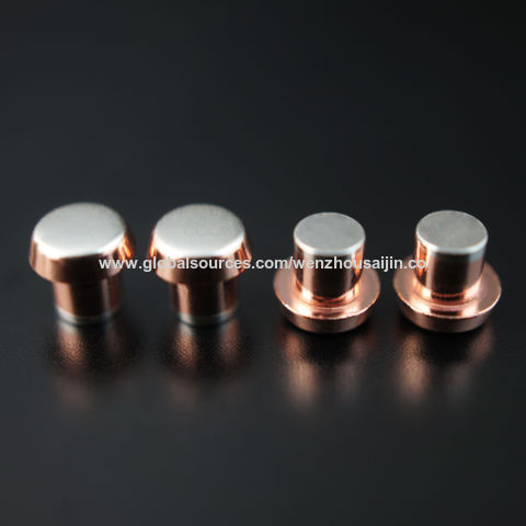 China ROHS approved Trimetal silver contact rivet,silver bimetal ...
