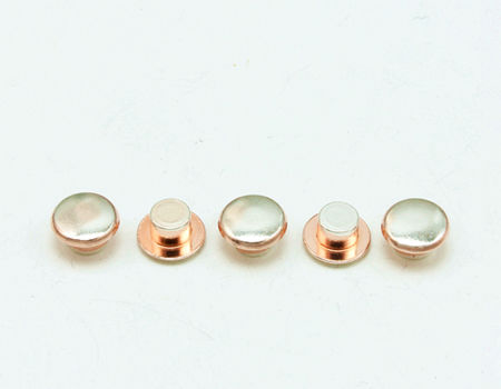 China ROHS approved Trimetal silver contact rivet,silver bimetal ...