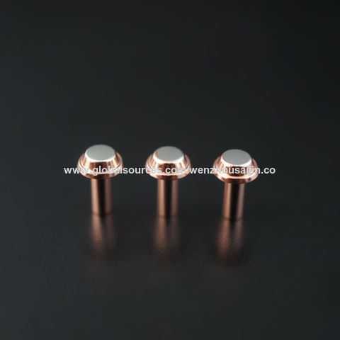 China ROHS approved Trimetal silver contact rivet,silver bimetal ...