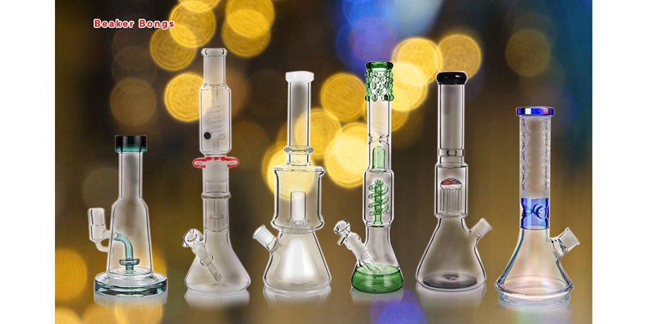 China Green Glass Water Pipe bongs Double Percolator Glass Bong Water ...