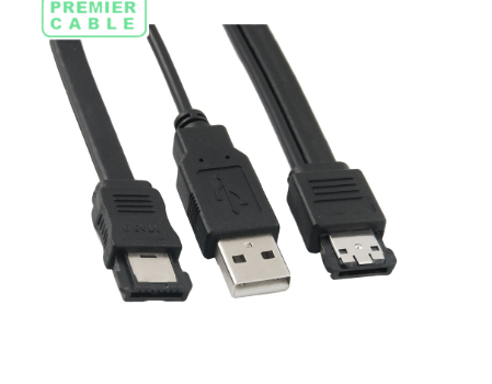 China Premier Cable eSATA+USB Combo Port to eSATA Male & USB Mini-B ...