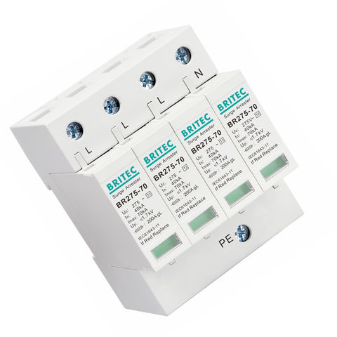 China Surge protector 275v SPD 4P power supply Class C surge protection ...