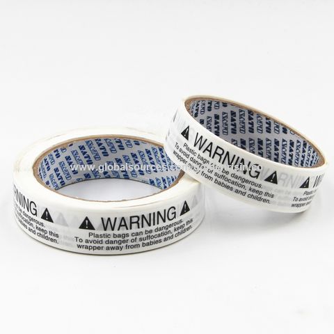 China Transparent Warning Stickers on Packaging Bag Clear Pet Labels in ...
