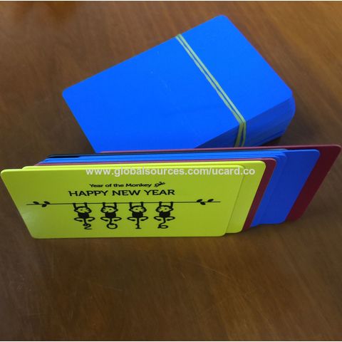 China Red/Black/White/Blue/Yellow Edge PVC Material Cards on Global ...