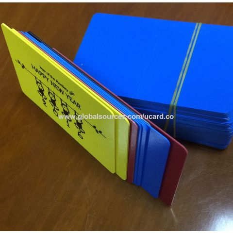 China Red/Black/White/Blue/Yellow Edge PVC Material Cards on Global ...