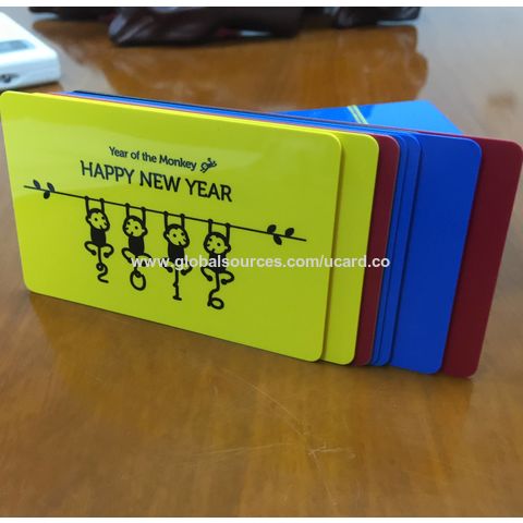 China Red/Black/White/Blue/Yellow Edge PVC Material Cards on Global ...