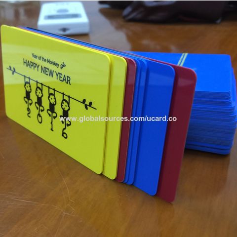 China Red/Black/White/Blue/Yellow Edge PVC Material Cards on Global ...