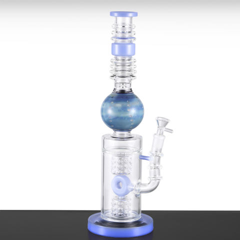 China Smoking water glass bong 16″ Swiss Donut Orb Perc Water Pipe ...