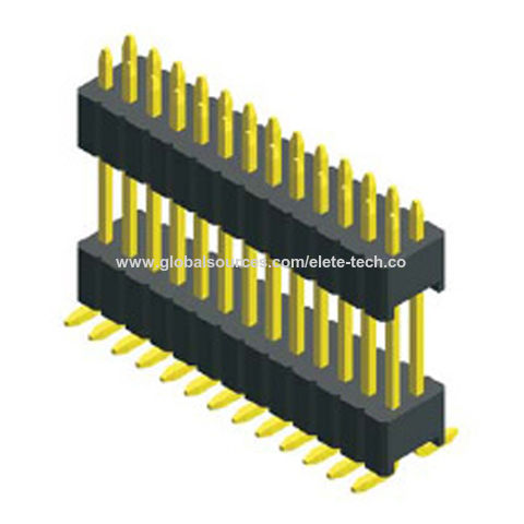 China Elete pin header connector, 50POS, 2ROW, 1.27MM cross to Greenconn GPED201 on Global ...