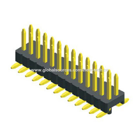 China Elete pin header connector, 50POS, 2ROW, 1.27MM cross to Greenconn GPED201 on Global ...