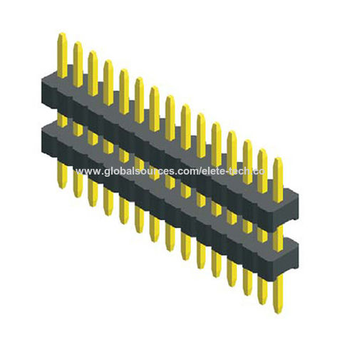 China Elete pin header connector, 50POS, 2ROW, 1.27MM cross to Greenconn GPED201 on Global ...