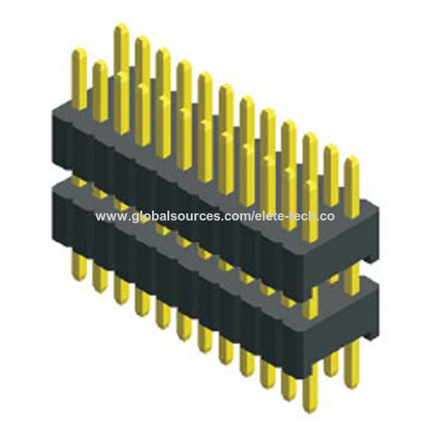 China Elete pin header connector, 50POS, 2ROW, 1.27MM cross to Greenconn GPED201 on Global ...