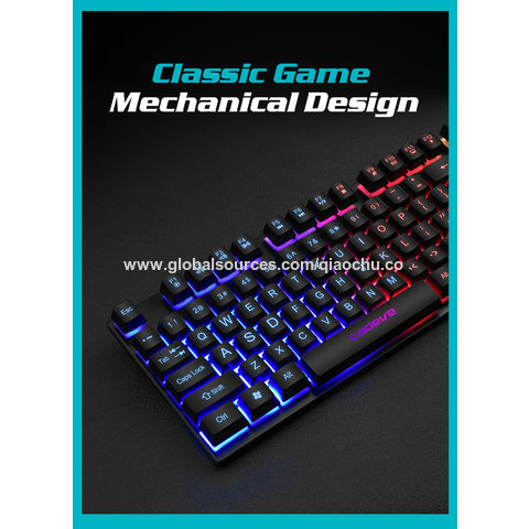 China 7 Color Rainbow LED Backlit Mechanical Feeling USB Wired Gaming ...