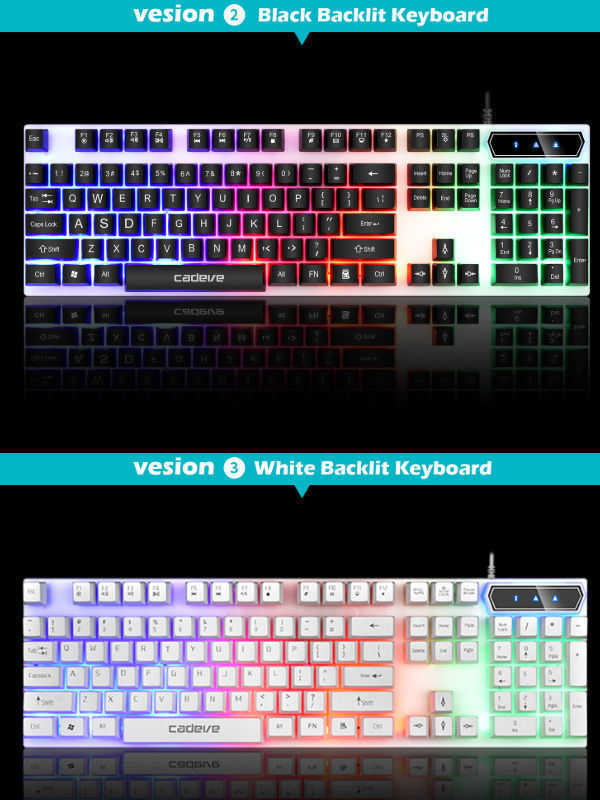 China 7 Color Rainbow LED Backlit Mechanical Feeling USB Wired Gaming ...