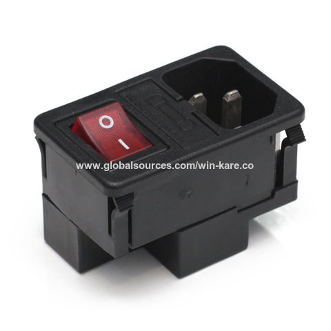 China Power entry module, EN60320C14 + fuse holder + switch (DPST) on ...